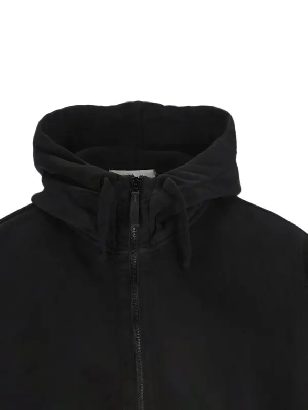 Stone Island Logo Patch Zip-up Hoodie