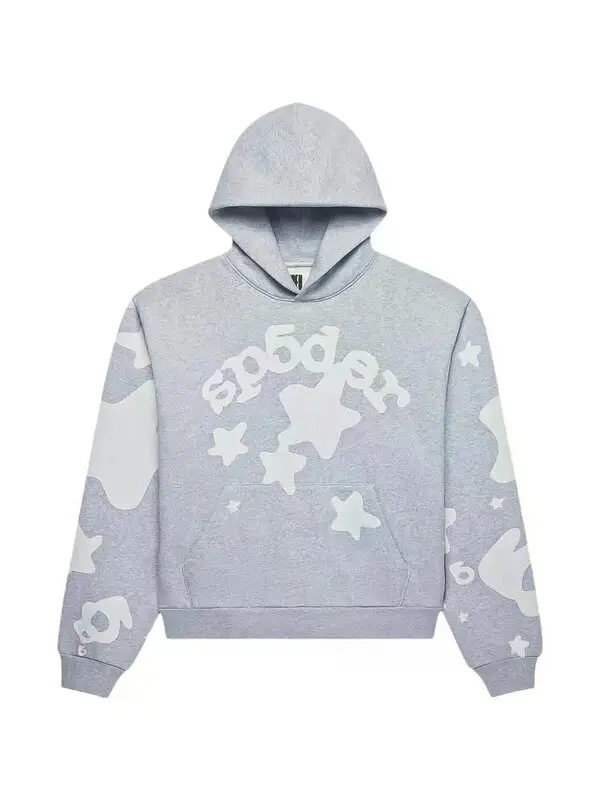 SP5DER Beluga Star-print Hoodie - Grey