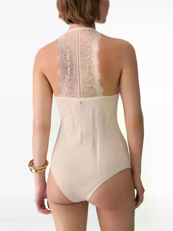 Liu Jo Bodysuit With Lace Insert - Neutrals