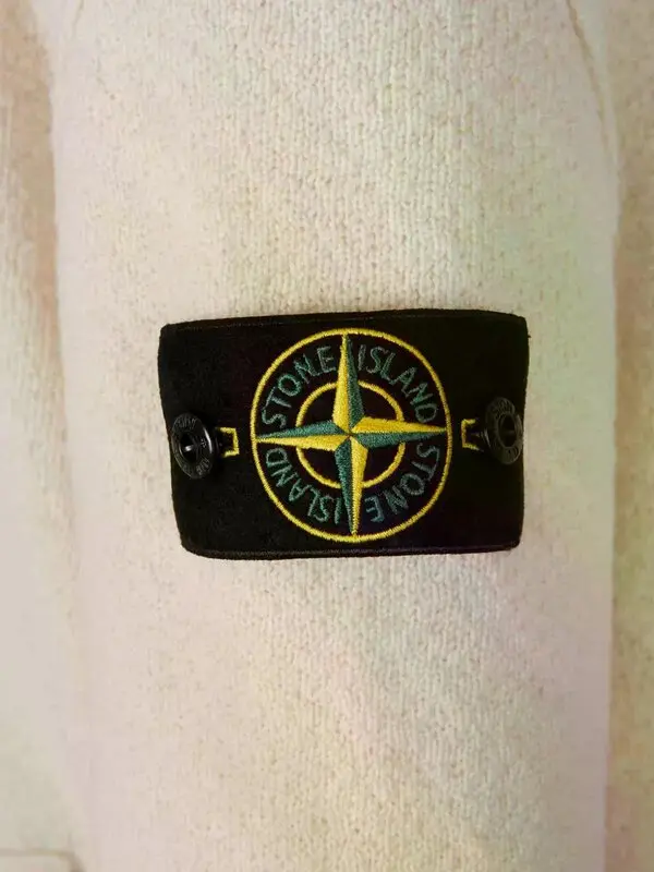 Stone Island Logo Patch V-neck Cardigan