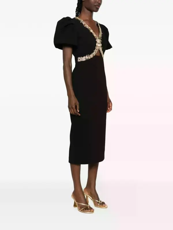 Rebecca Vallance Alexandrite Crystal-embellishment Midi Dress