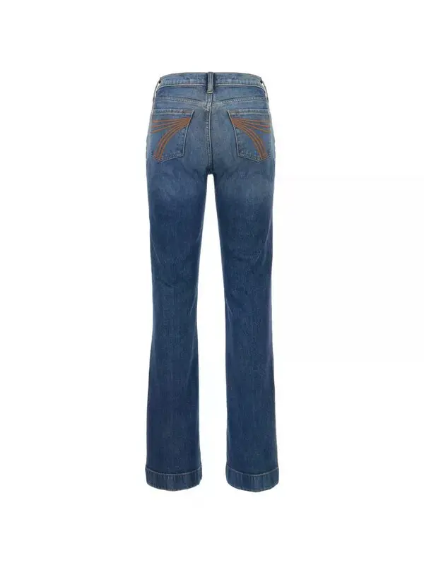 7 For All Mankind Embroidered Bootcut Jeans