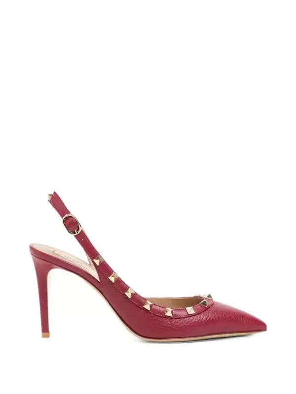 Valentino Garavani Rockstud Slingback Pumps - Red
