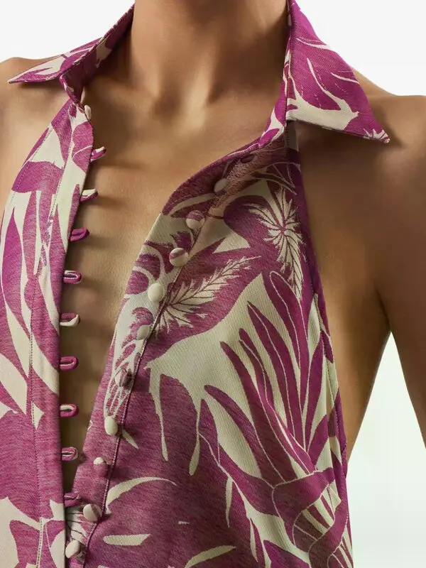 TALLER MARMO Barbara Tropical Print Maxi Dress