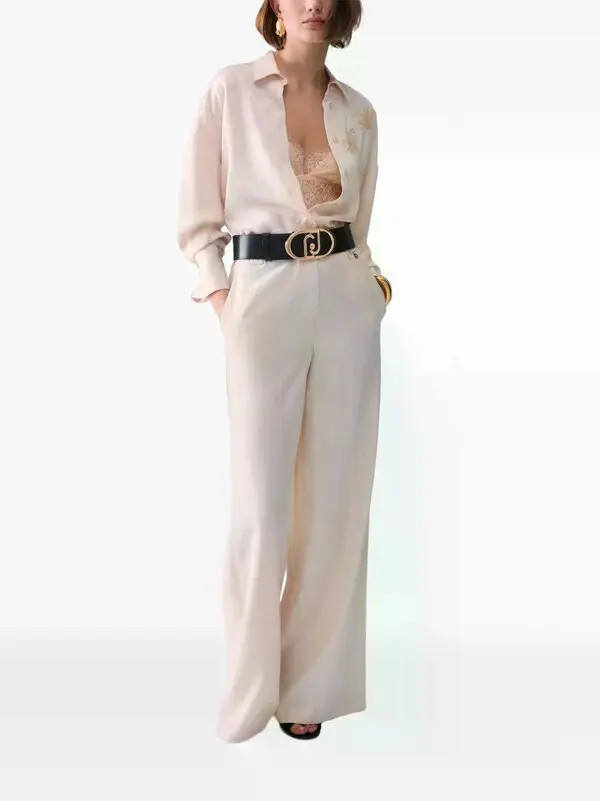 Liu Jo Jacquard Shirt With Jewel Embroidery