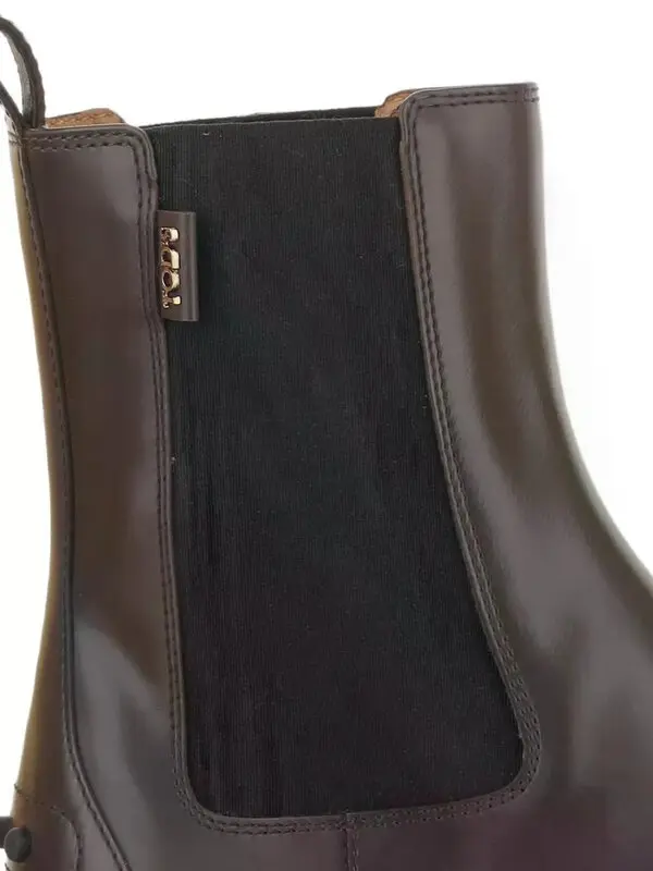TOD'S Elasticated Leather Ankle Boots