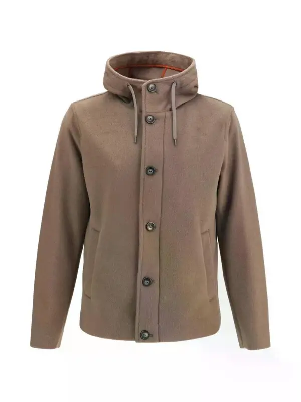 Herno Hooded Button-up Jacket