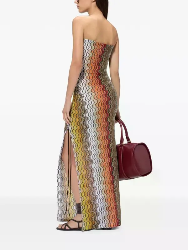 Missoni Long Cover-up With Greek Motif And Side Slit