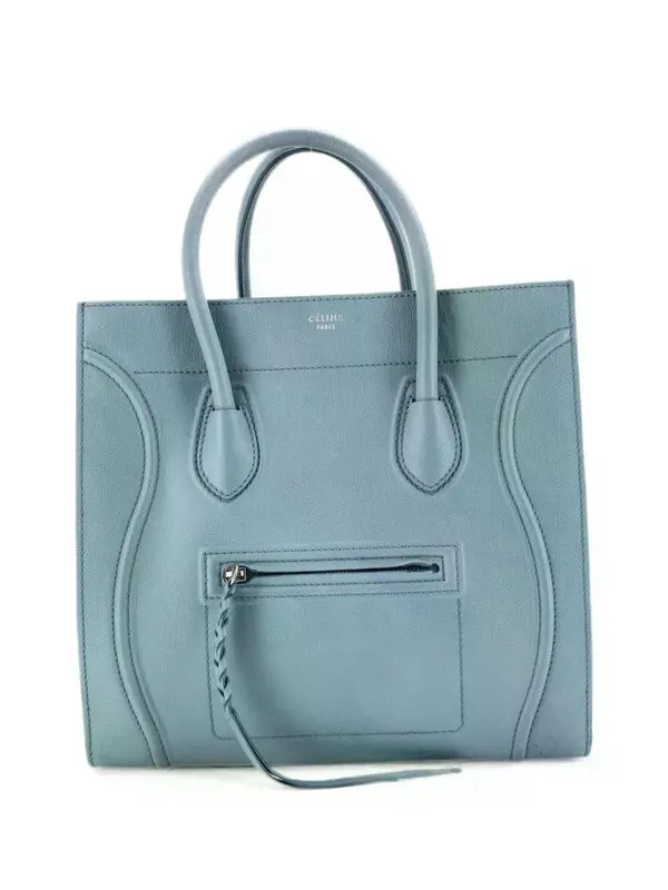 Celine Phantom Grainy Leather Medium Tote Bag - Blue