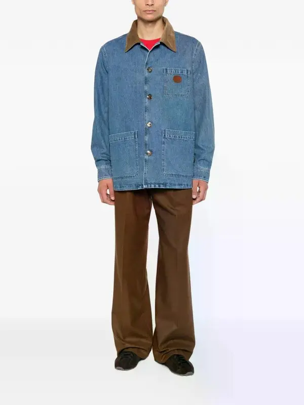 Valentino Garavani Logo-patch Denim Jacket - Blue