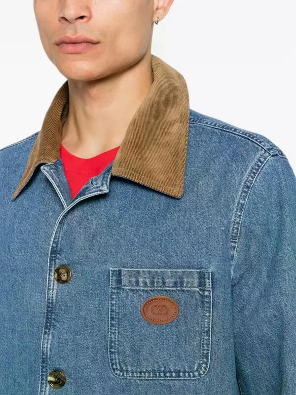 Valentino Garavani Logo Patch Denim Jacket