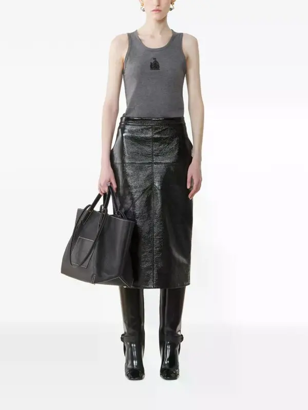 LANVIN Mother And Child Embroidered Tank Top - Grey