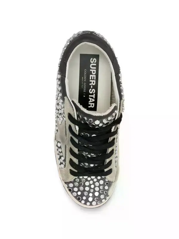 GOLDEN GOOSE Super-star Studded Sneakers - Grey