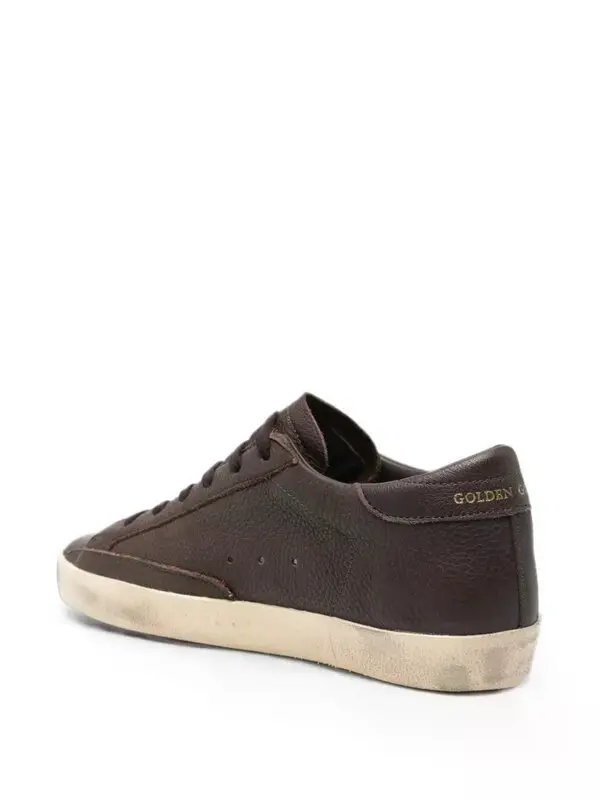 GOLDEN GOOSE Super-star Distressed Leather Sneakers - Brown
