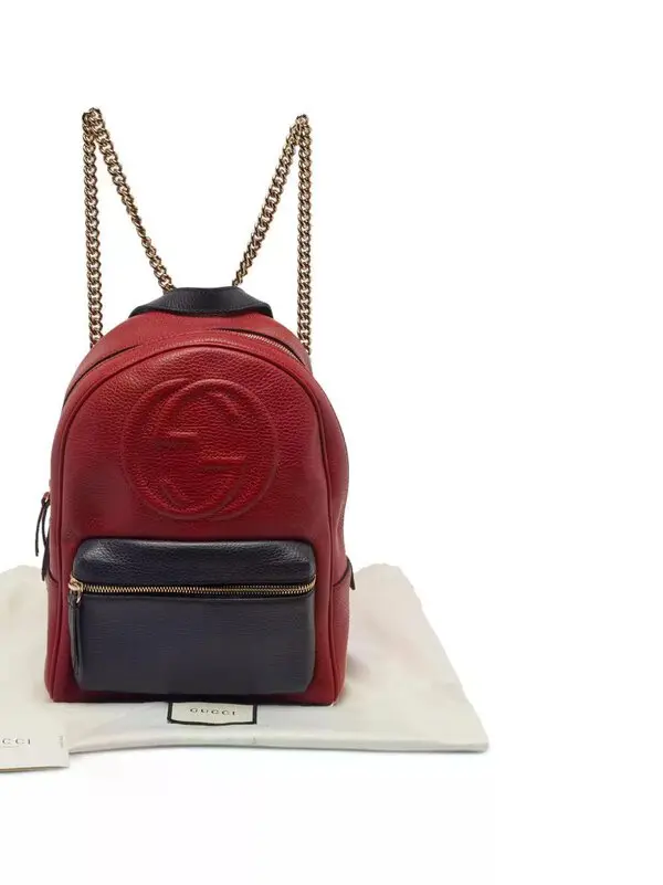 Gucci Soho Chain Backpack - Red