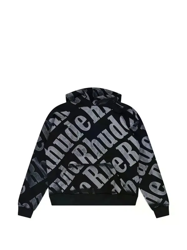 Rhude All-over Logo Print Hoodie