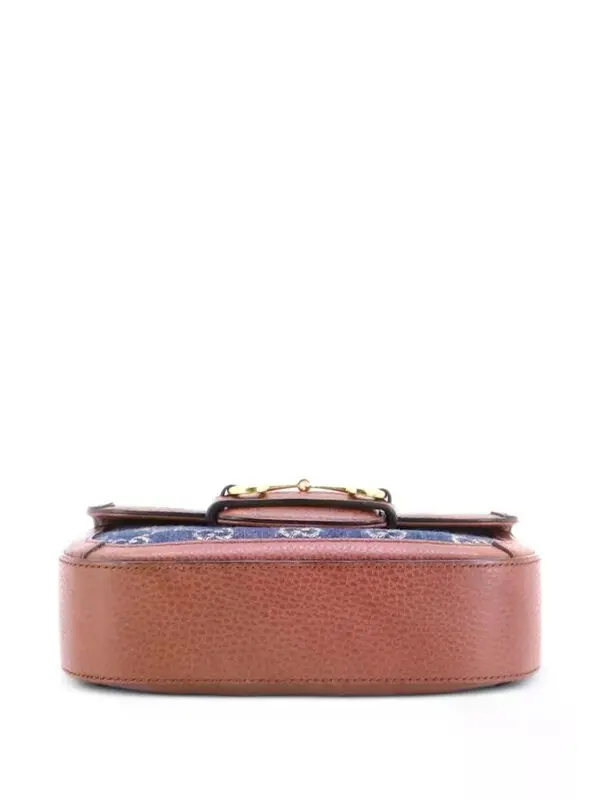 Gucci Horsebit 1955 Gg Denim Mini Shoulder Bag