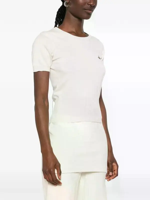 VIVIENNE WESTWOOD Orb-embroidered Short-sleeve Top