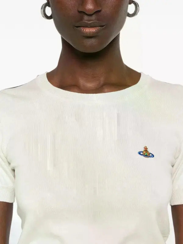 VIVIENNE WESTWOOD Orb-embroidered Short-sleeve Top