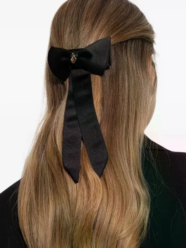 FERRAGAMO Bow Detail Logo Charm Hair Clip