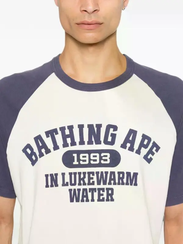 A BATHING APE Logo-print Raglan-sleeve T-shirt