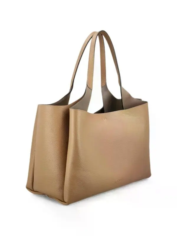 TOD'S Medium Logo-embossed Pebbled-leather Shoulder Bag