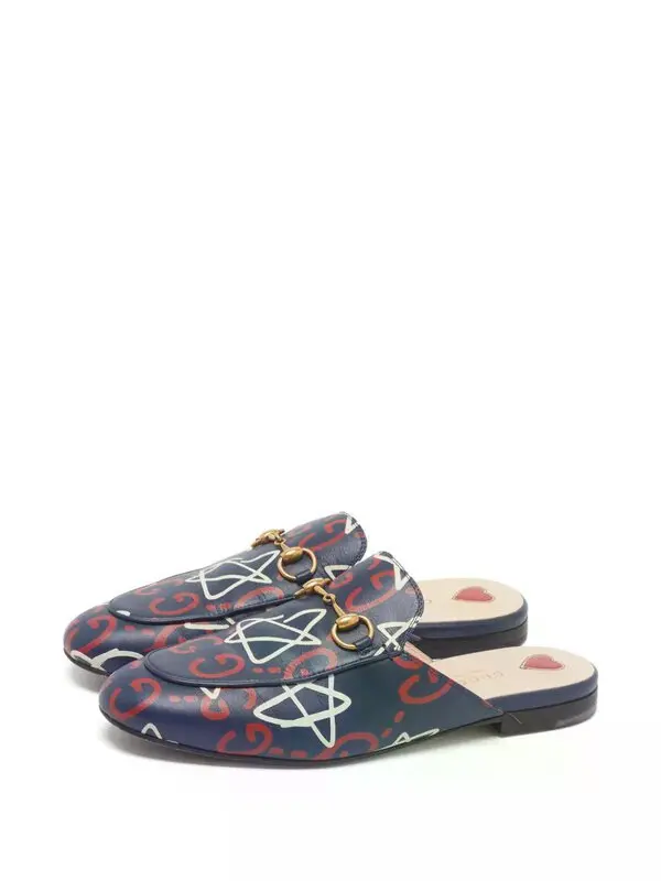 Gucci Princetown Horsebit Detail Flat Mules
