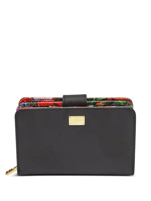 Dolce & Gabbana French Zip-around Leather Wallet - Black