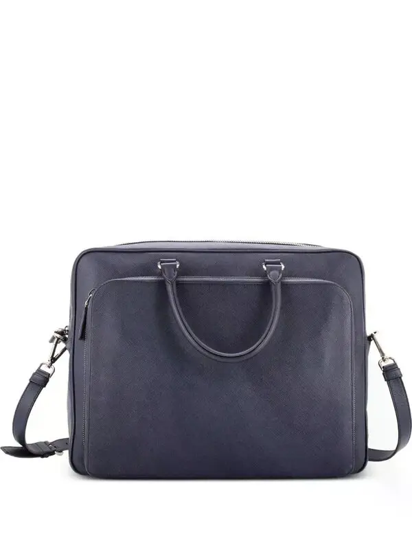 Prada Saffiano Leather Convertible Travel Briefcase