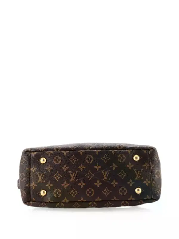LOUIS VUITTON Monogram Canvas Pallas Tote Shoulder Bag - Brown