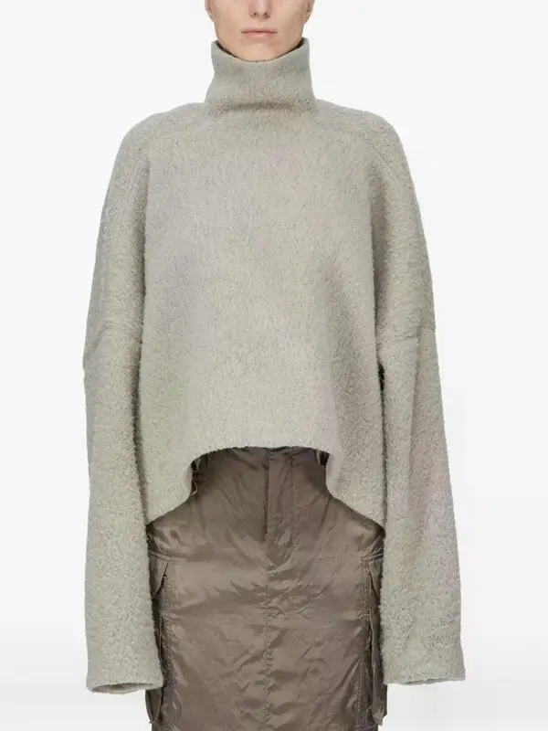 Rick Owens Jumbo High-neck Sweater - Grey