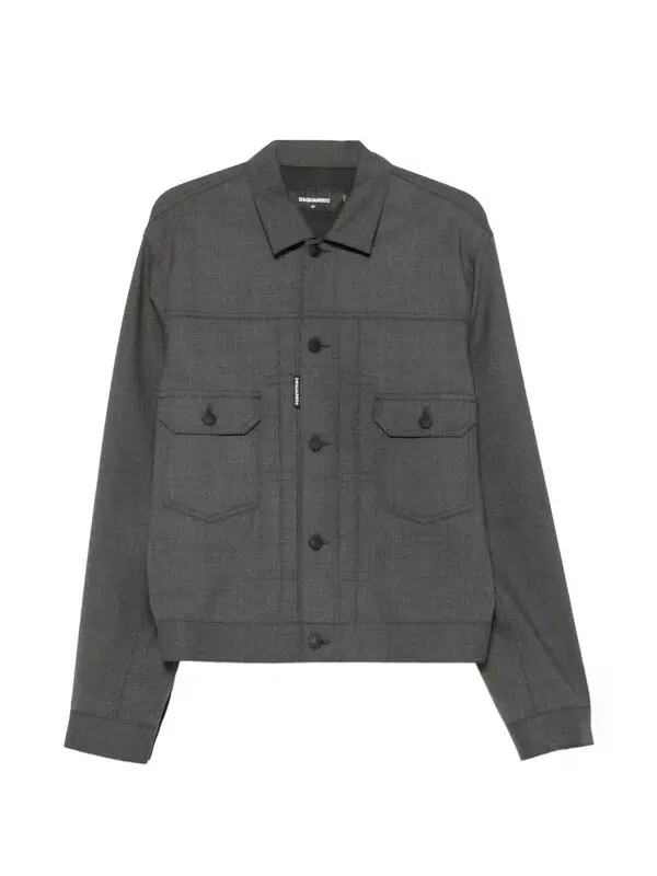 Dsquared2 Button-up Pocket-detail Jacket - Grey