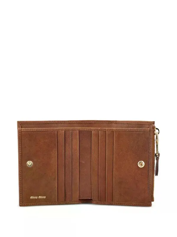 Miu Miu Logo-embossed Leather Wallet
