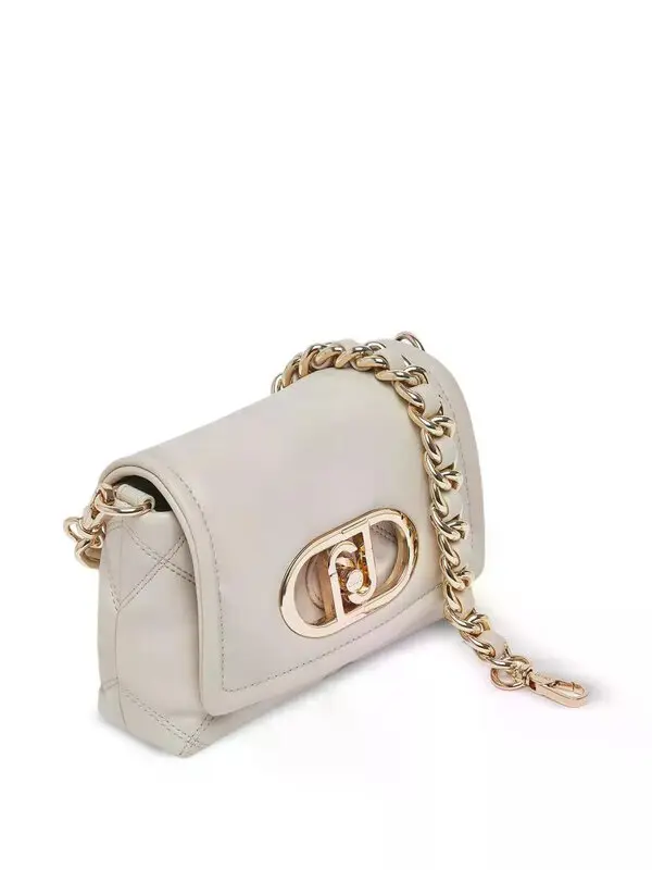 Liu Jo Lapuffy Quilted Small Bag With Chain Detail - Neutrals