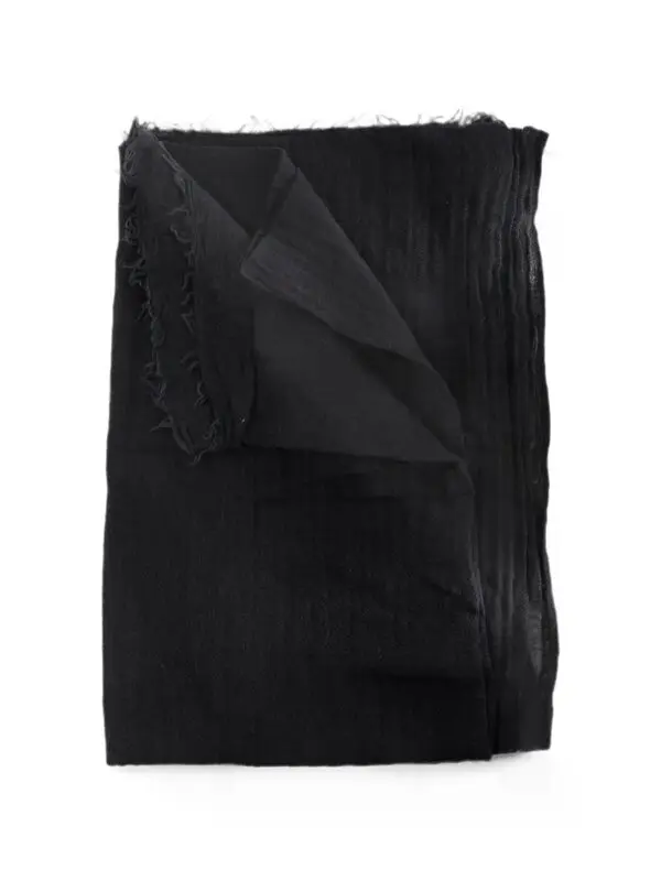 Rick Owens Frayed Scarf - Black