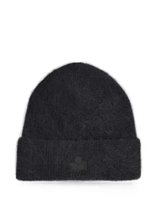 Isabel Marant Étoile Logo-patch Knitted Beanie - Black