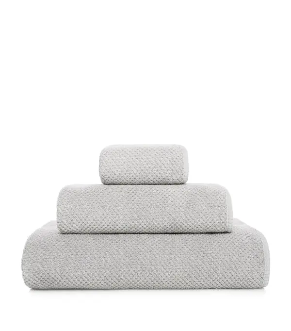 GRACCIOZA Bee Waffle Bath Sheet - Silver