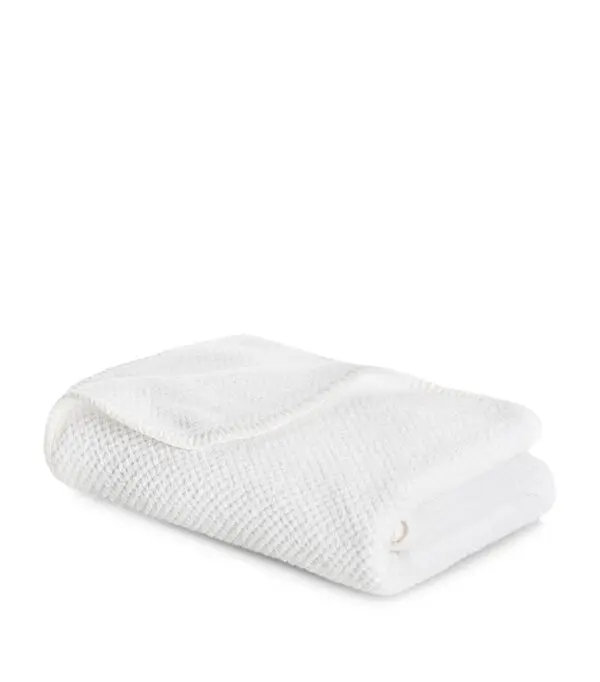 GRACCIOZA Bee Waffle Bath Sheet - White