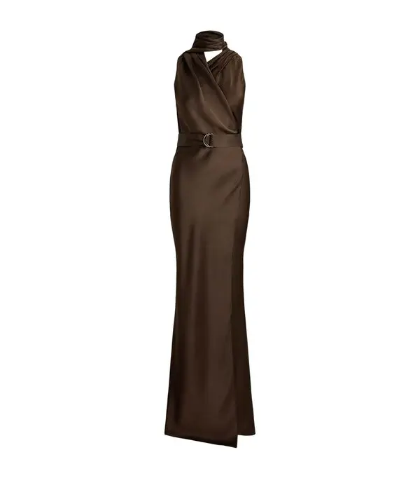Ralph Lauren Silk Rynn Maxi Dress - Blue