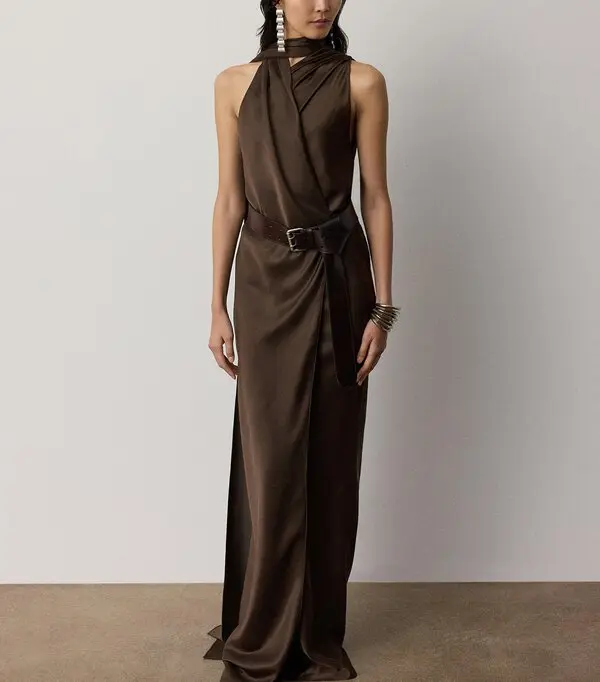 Ralph Lauren Silk Rynn Maxi Dress - Blue