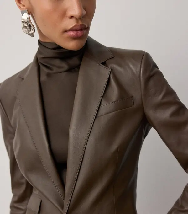 Ralph Lauren Leather Parker Blazer