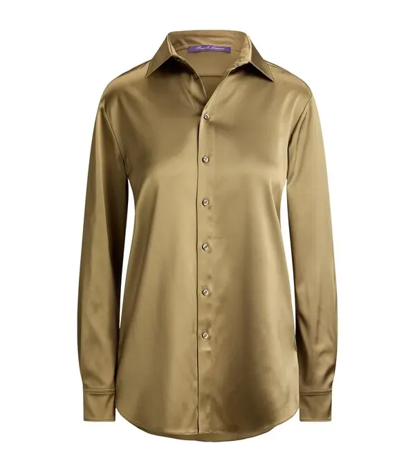 Ralph Lauren Adrien Satin Shirt - Grey