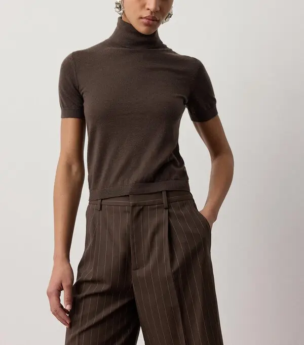 Ralph Lauren Cashmere Short-sleeve Rollneck Sweater