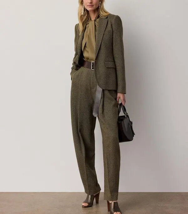 Ralph Lauren Silk Taffeta Gilmore Top With Jabot Detail