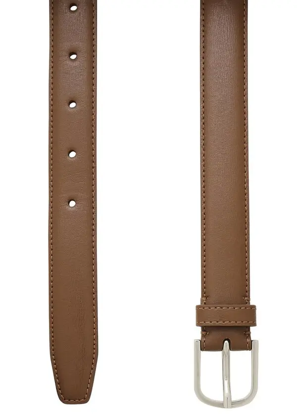 TOTEME Slim Leather Belt - Tan