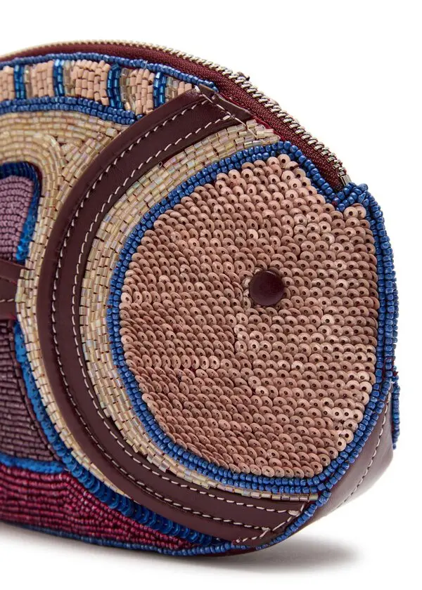 Staud Pesce Beaded And Sequin-embellished Clutch