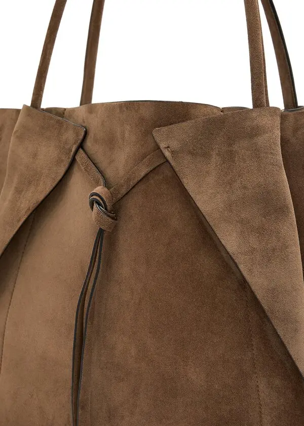 Gabriela Hearst Marija Suede Tote Bag - Sand