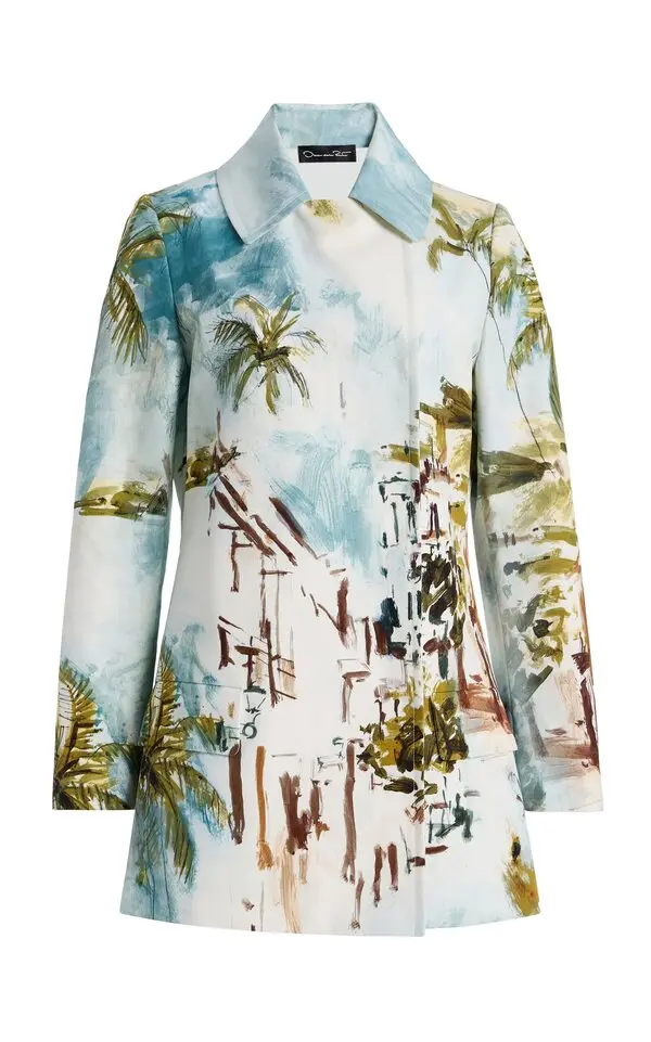 Oscar De La Renta Printed Cotton Jacket - Multi