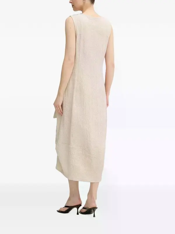 Joseph Ribkoff Crinkle Effect Ruffled Midi Dress