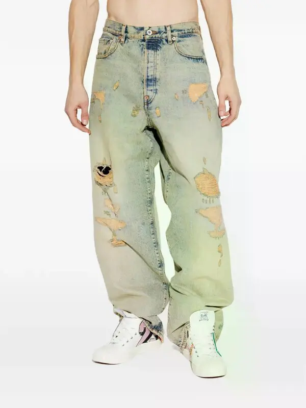 Kenzo Distressed Faded-effect Jeans